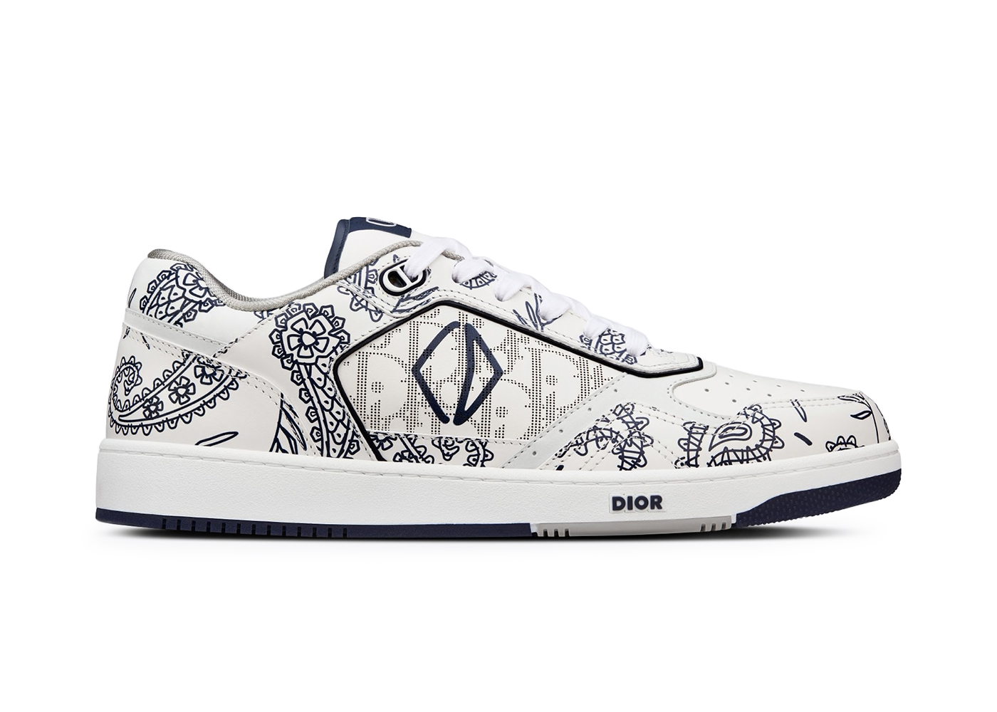 Dior B27 Low White Navy Blue CD Paisley White Dior Oblique | 3SN272ZOF_H069